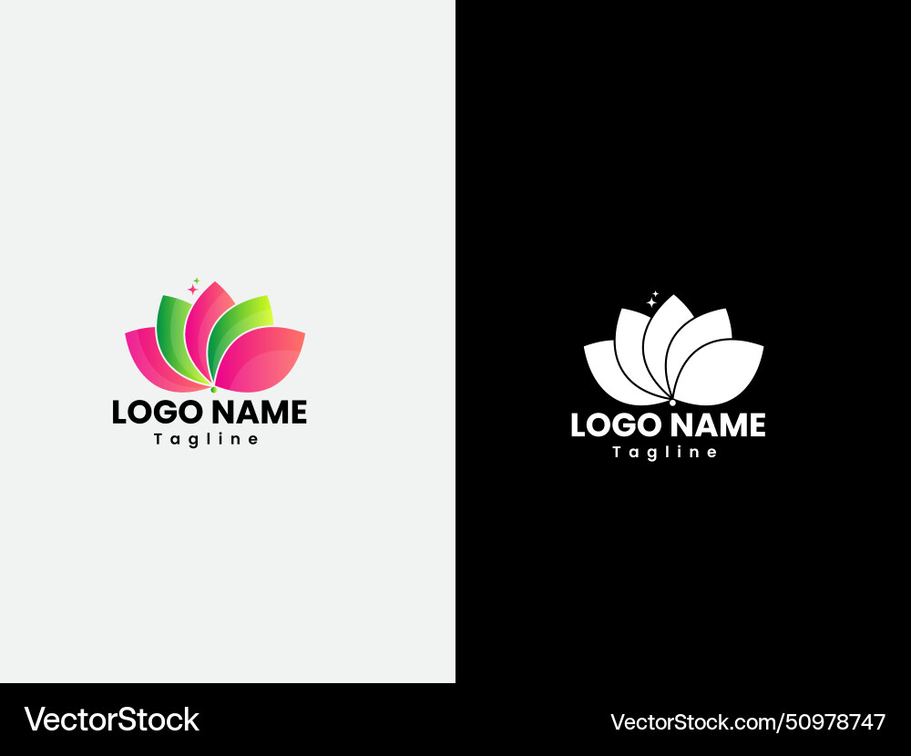 Lotus flower colorful design Royalty Free Vector Image