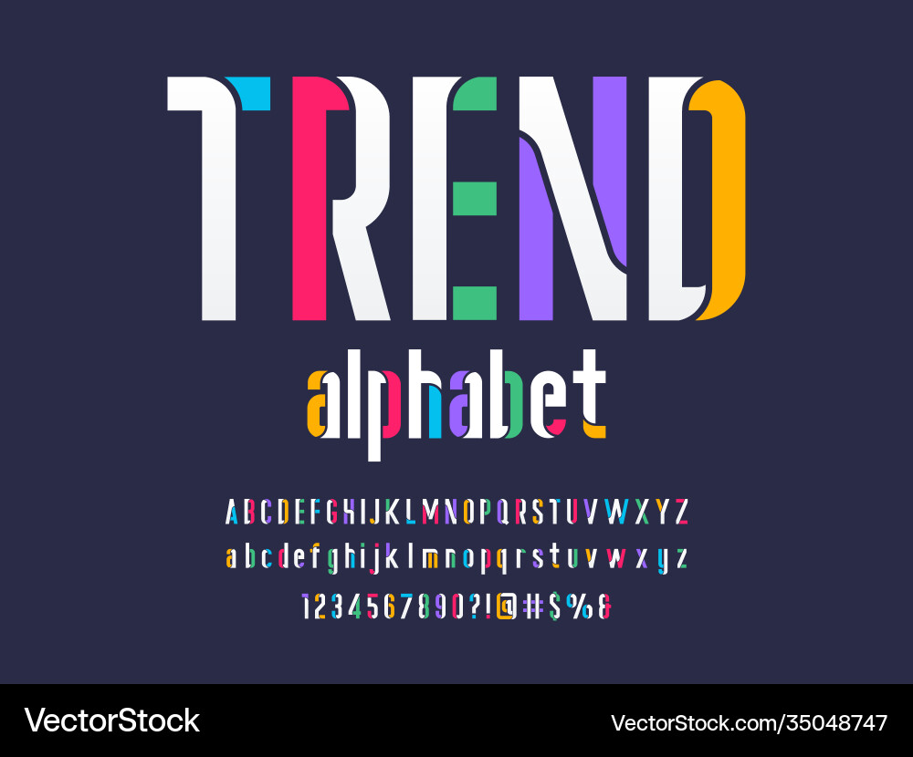 Stencil font Royalty Free Vector Image - VectorStock