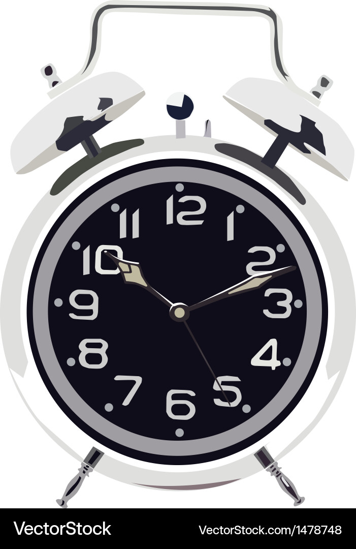 Alarm clock time Royalty Free Vector Image - VectorStock