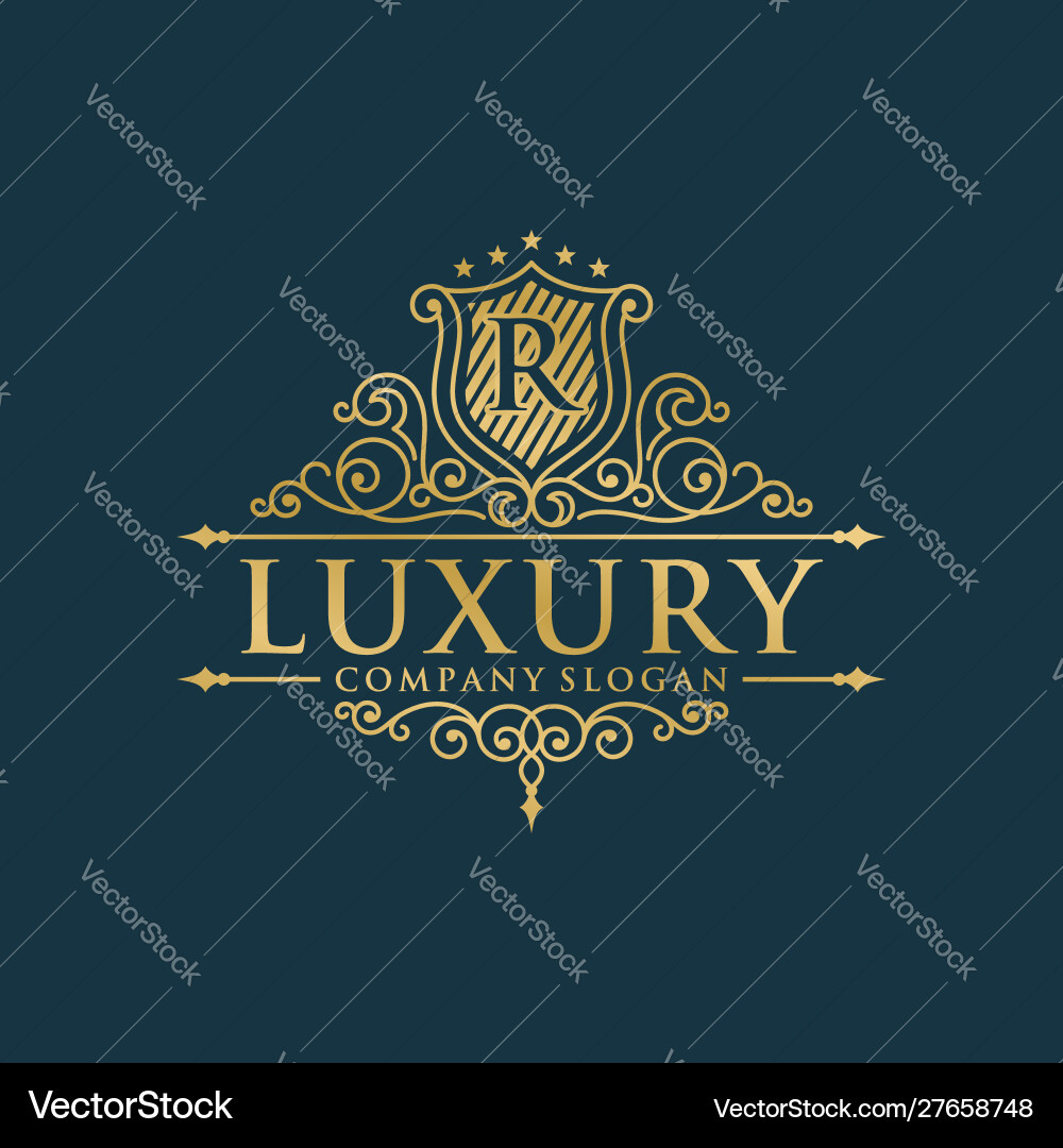 Elegant luxury logos Royalty Free Vector Image