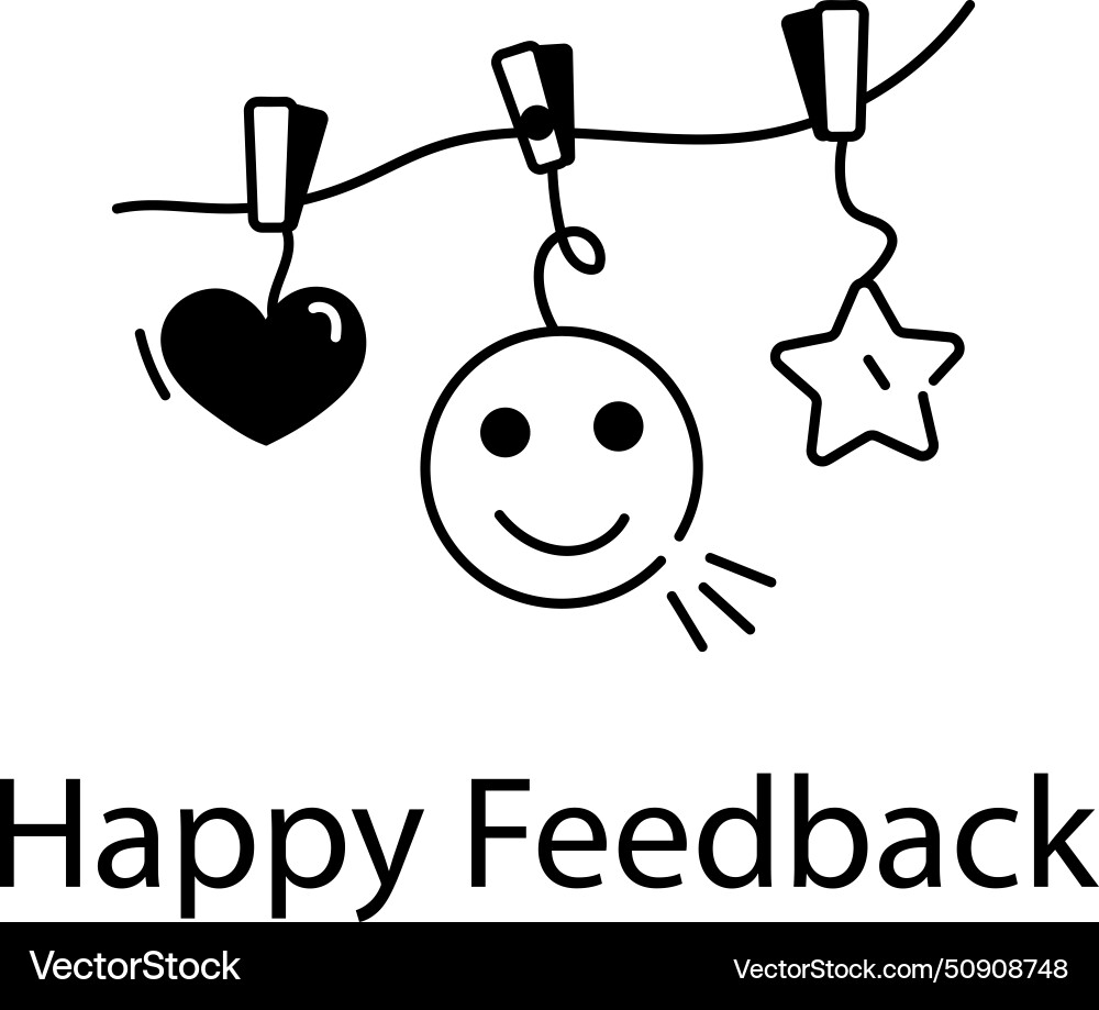 Happy feedback Royalty Free Vector Image - VectorStock