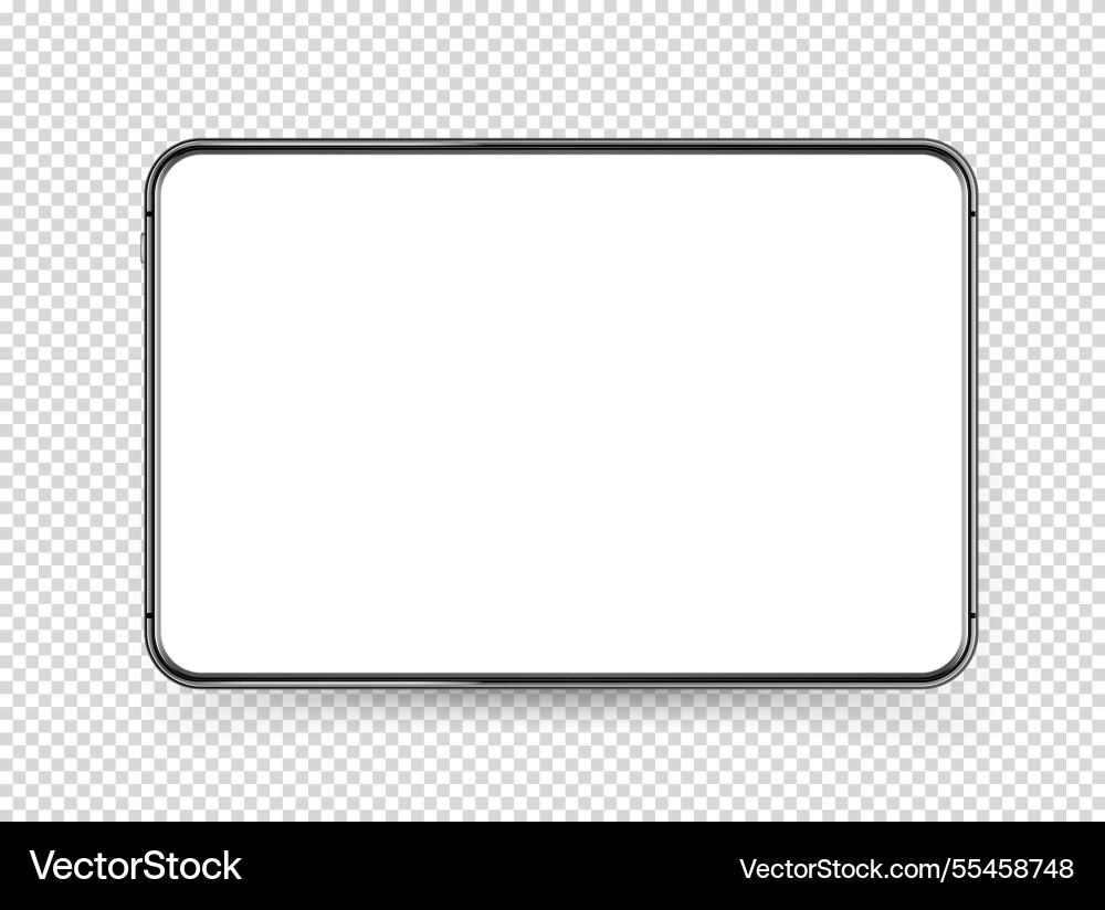Modern tablet pc with white blank screen object Vector Image