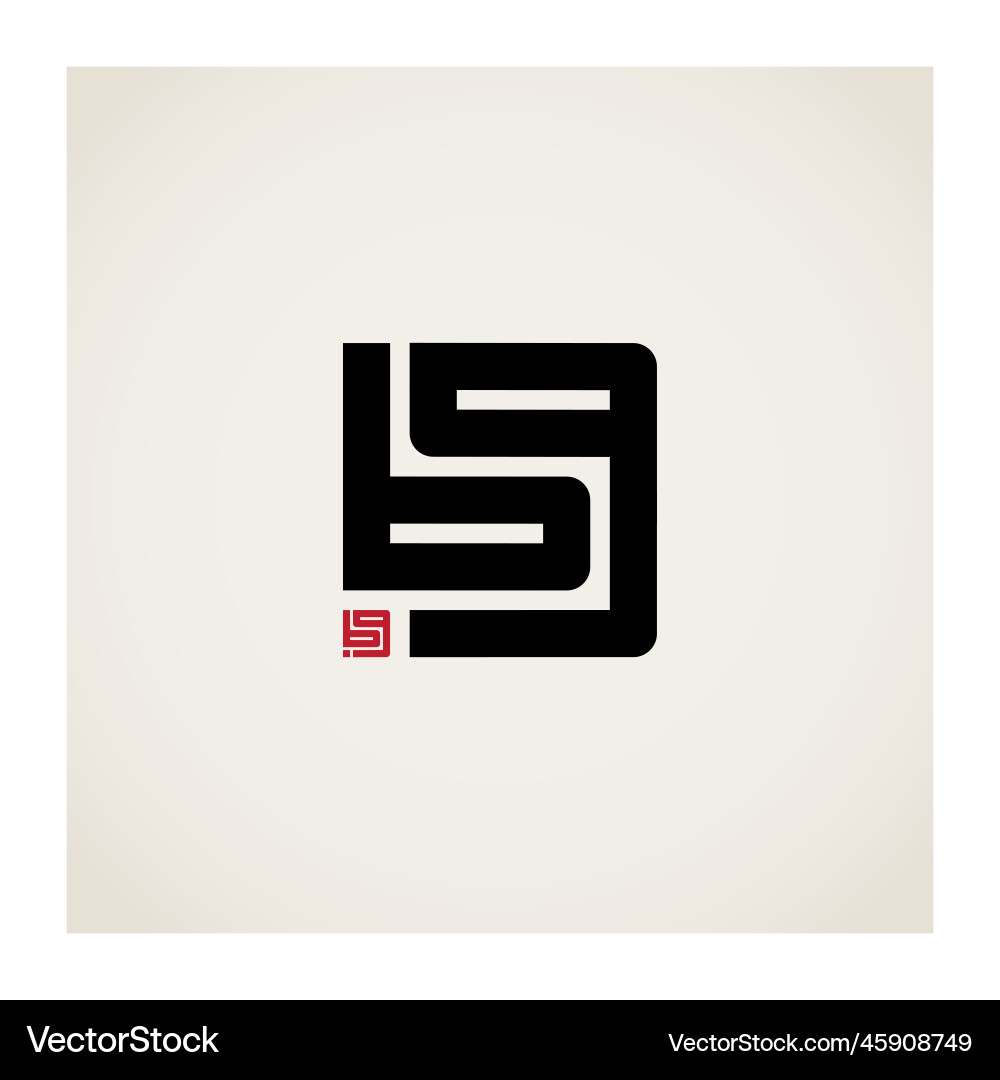 B & G Monogram - Initials Logo Royalty Free Vector Image