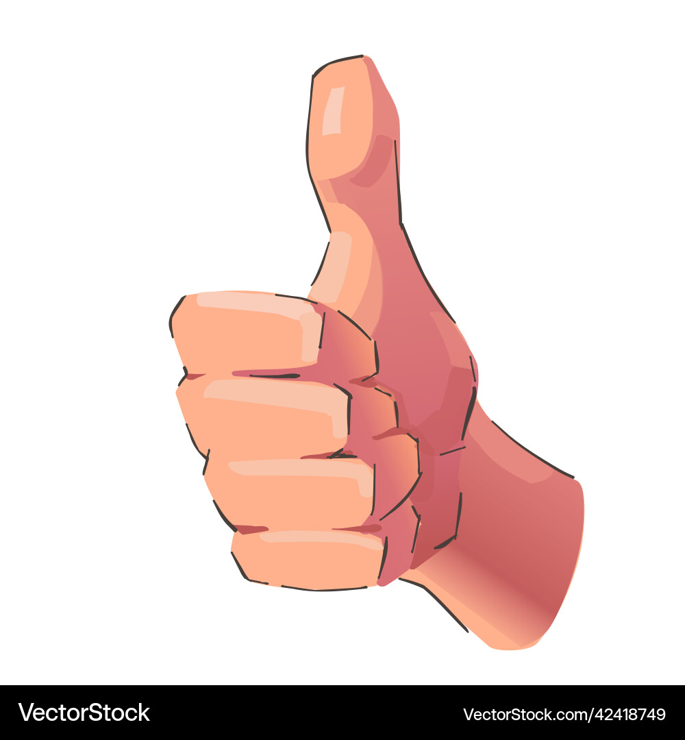 Hand like gesture Royalty Free Vector Image - VectorStock