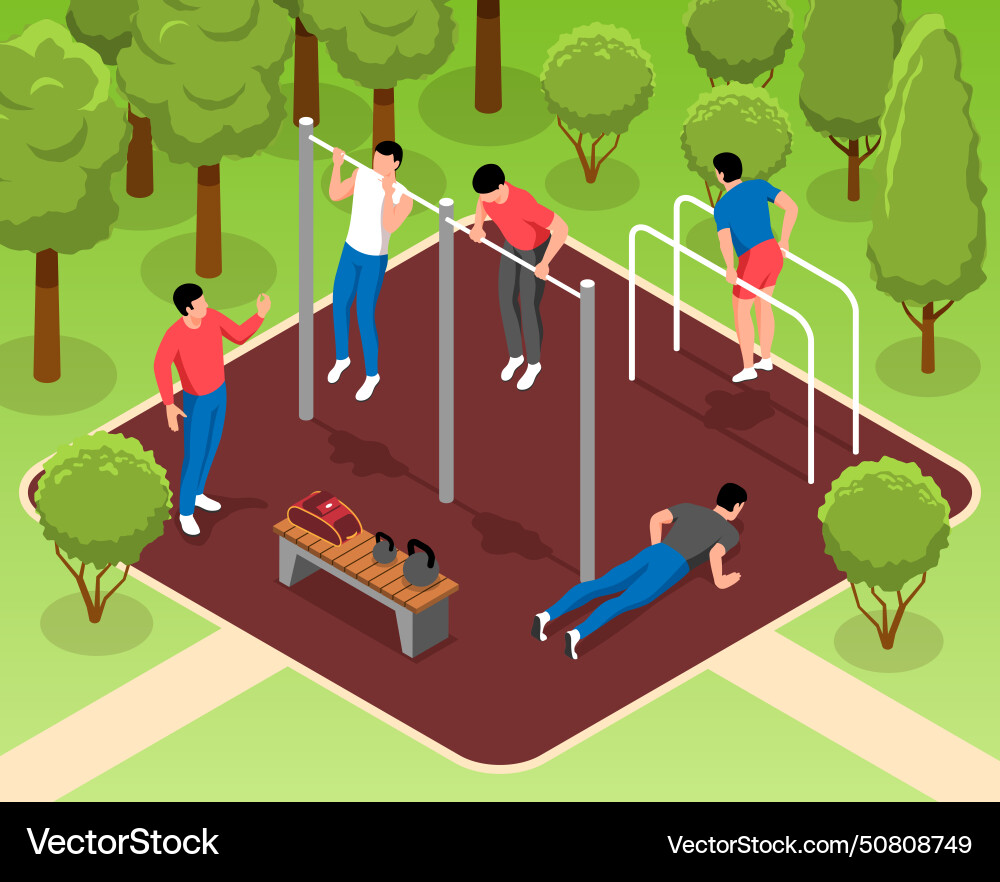 Isometric workout Royalty Free Vector Image - VectorStock