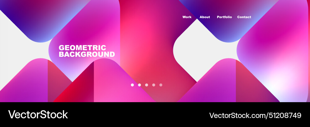 Purple and pink geometric shapes on white Vector Image