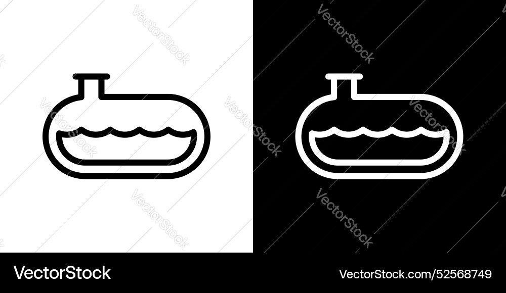 Sewerage tank icon set on white background Vector Image