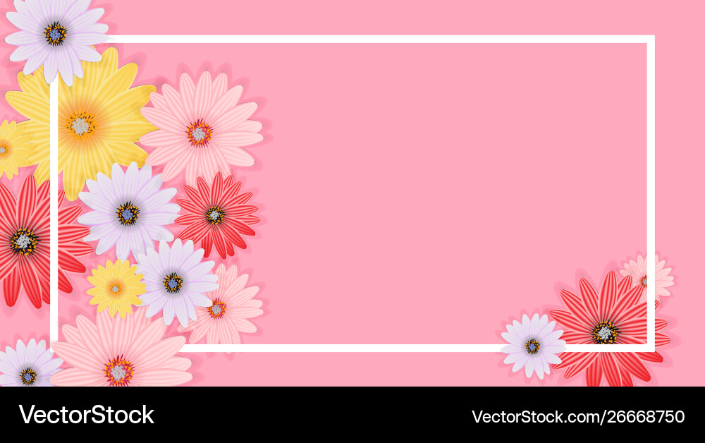 Abstract flower background template Royalty Free Vector