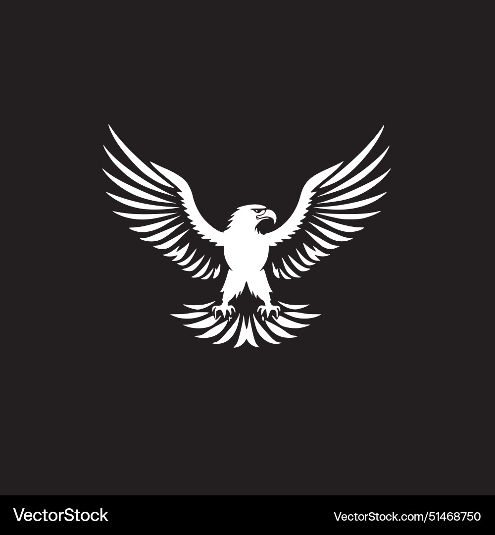 Eagle - minimalist and flat logo Royalty Free Vector Image