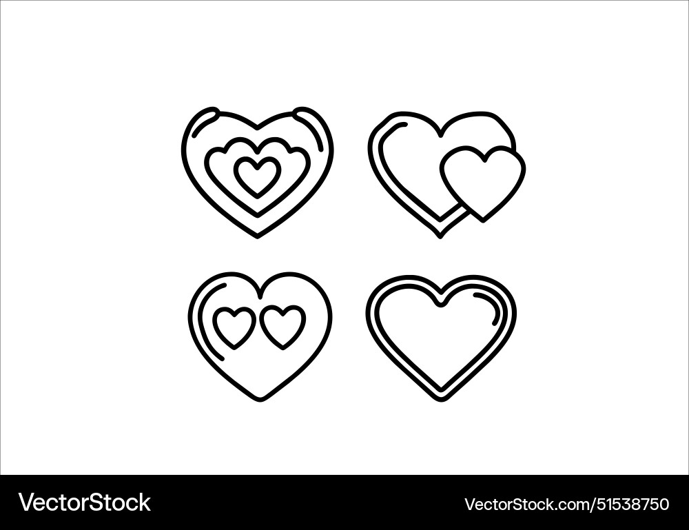 Heart shape logo Royalty Free Vector Image - VectorStock