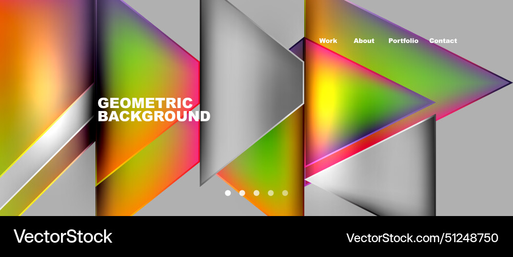 Metal triangles with colorful bright Royalty Free Vector