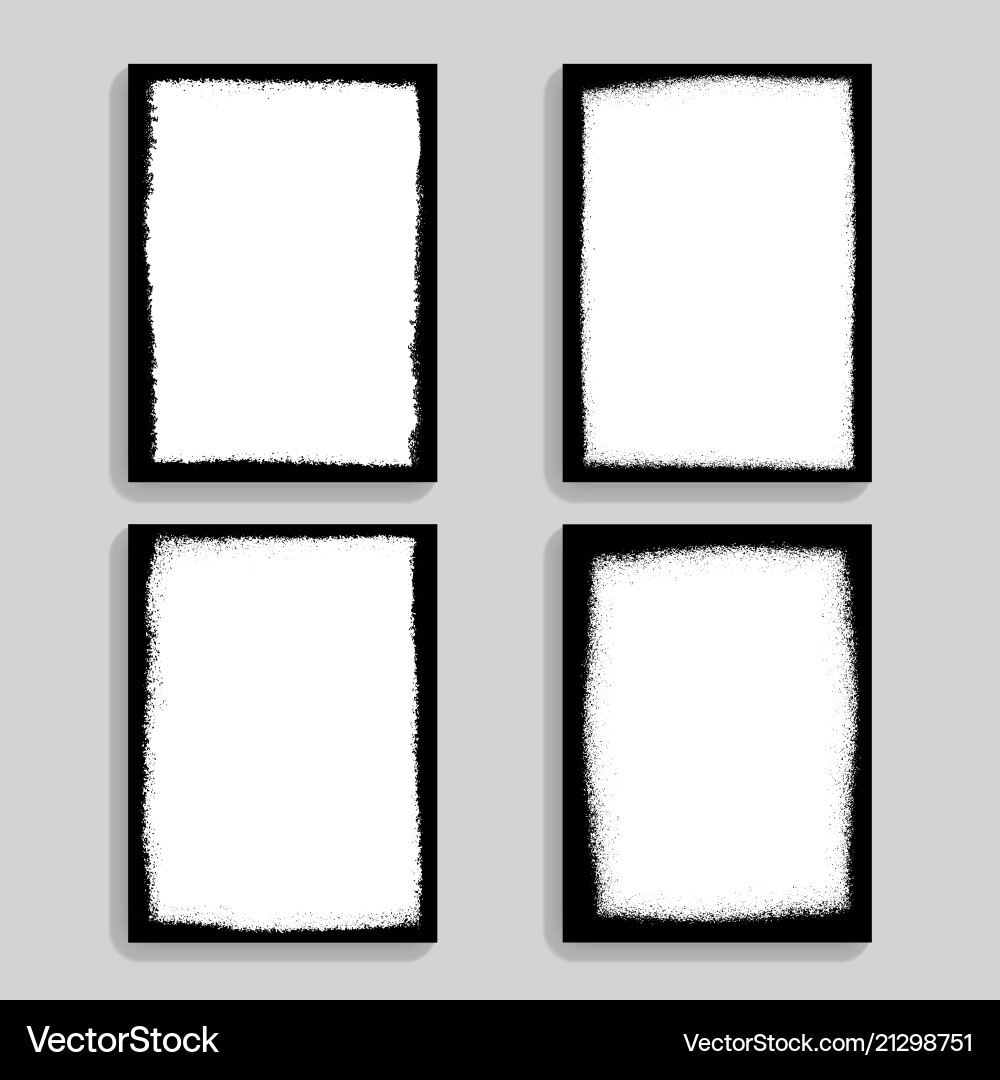 Graffiti spray banner set a4 graphic paint Vector Image