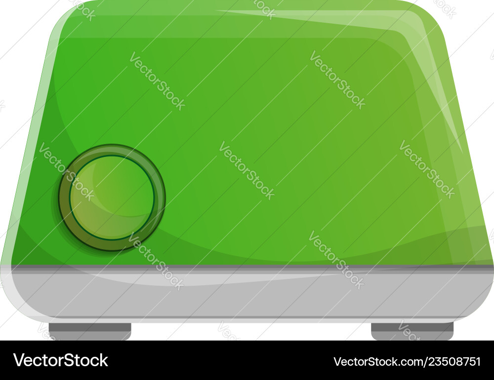 Green toaster icon cartoon style Royalty Free Vector Image