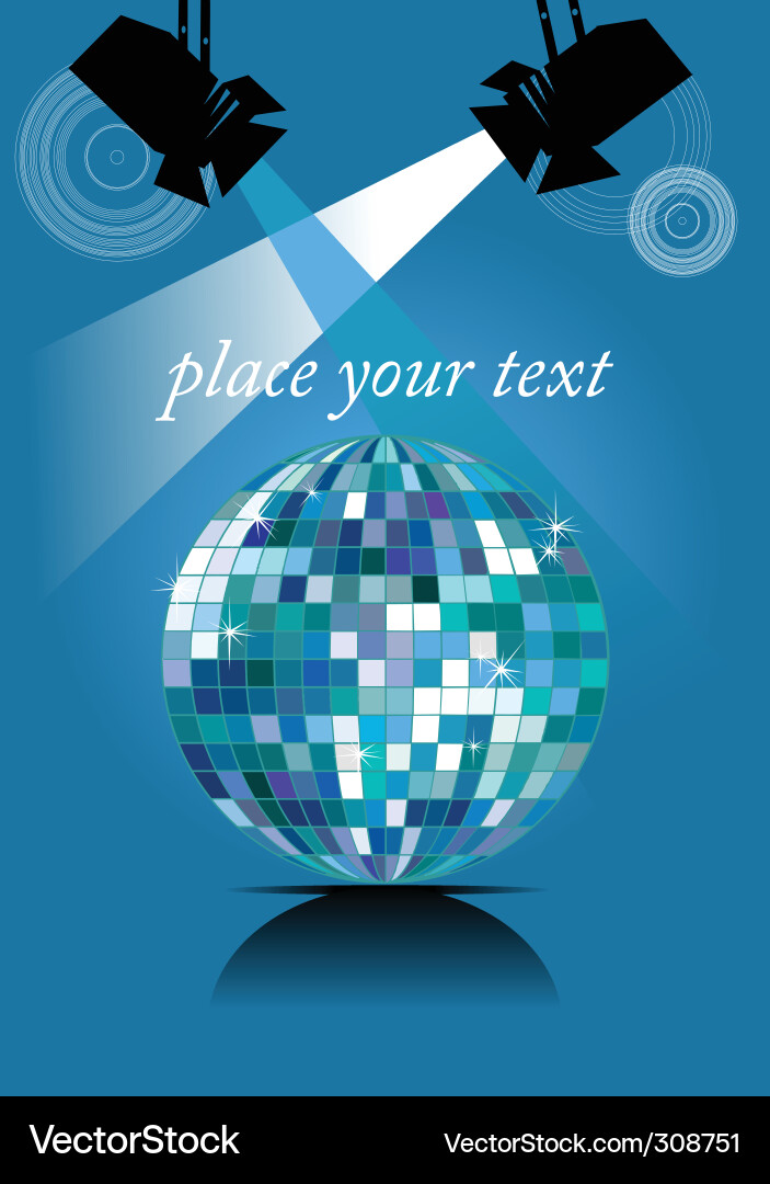 Mirror ball Royalty Free Vector Image - VectorStock
