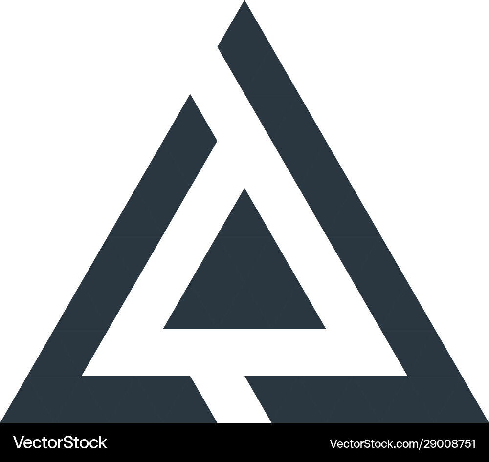 Two triangle tech business logo design template Vector Image