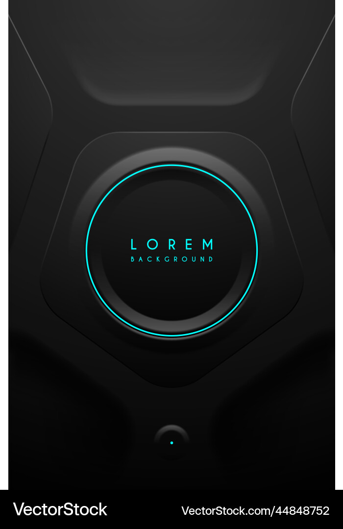 Abstract black technology background with light Vector Image