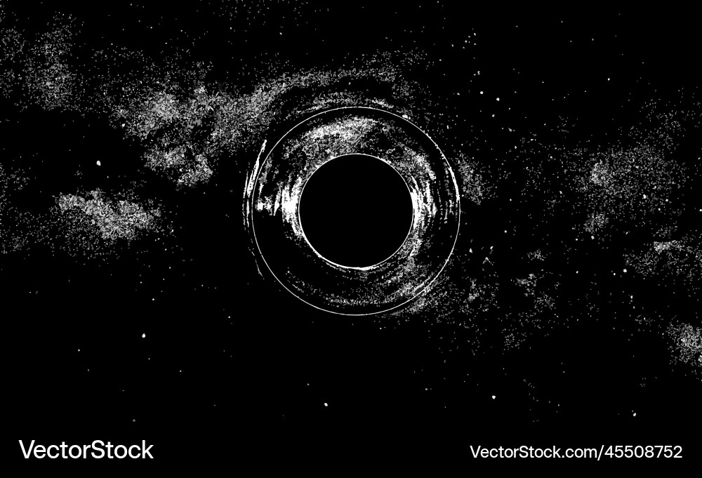Black hole ink space galaxy Royalty Free Vector Image