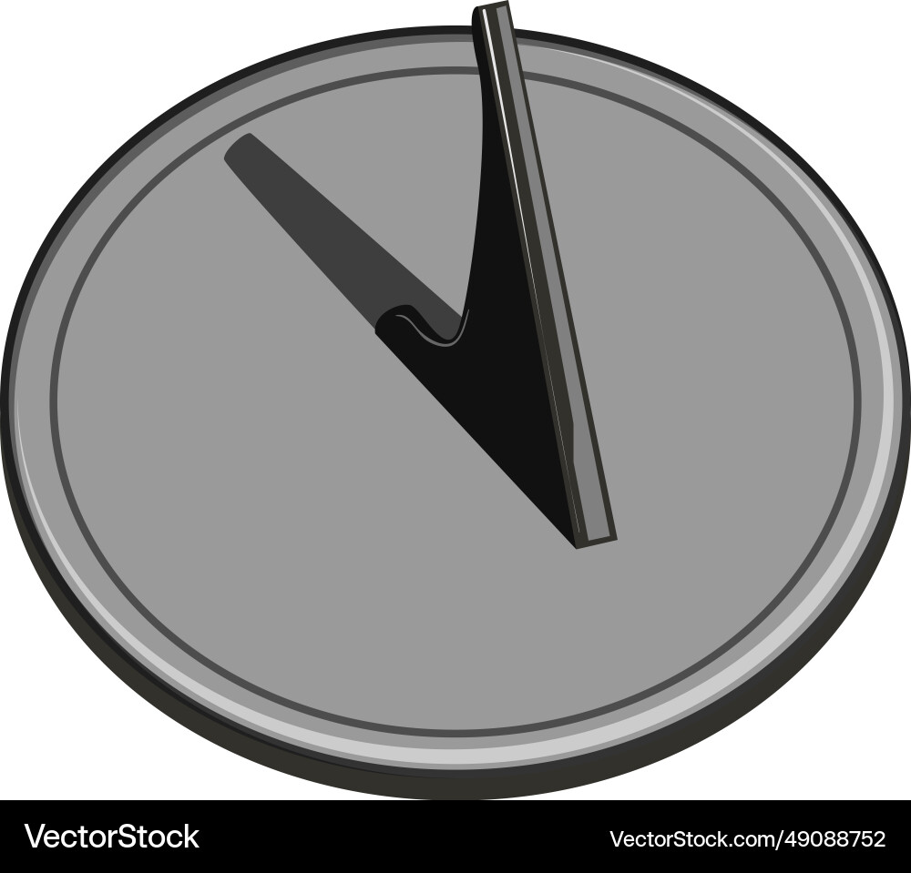 Clock sundial cartoon Royalty Free Vector Image