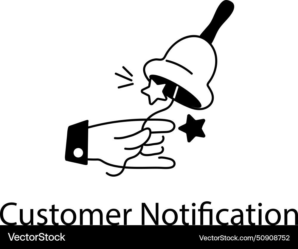 Customer notification Royalty Free Vector Image