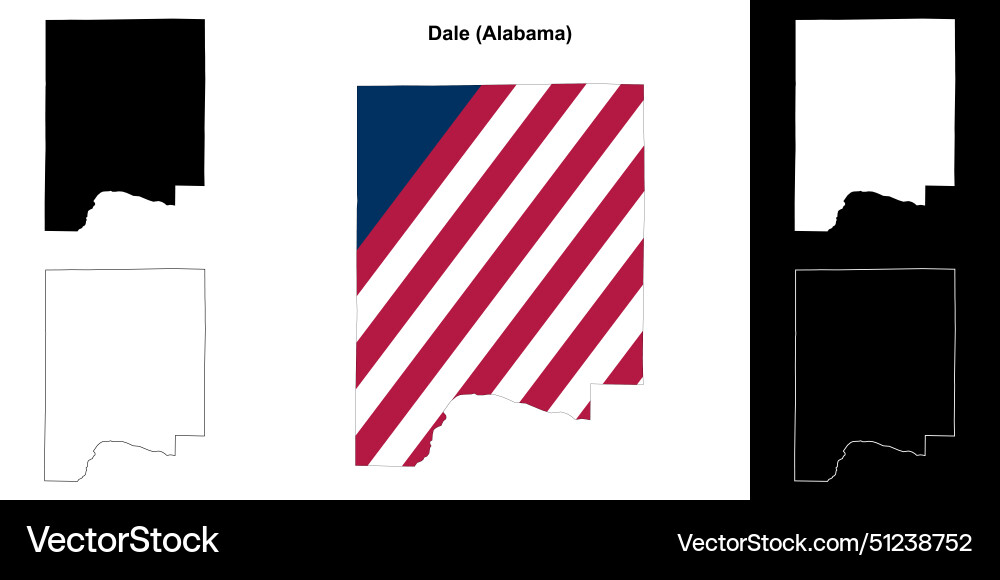 Dale outline map Royalty Free Vector Image - VectorStock