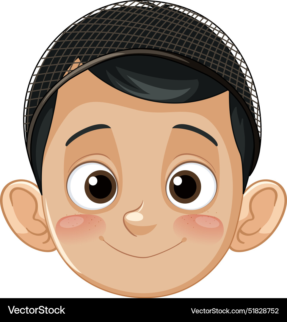 Happy boy wearing a traditional cap Royalty Free Vector