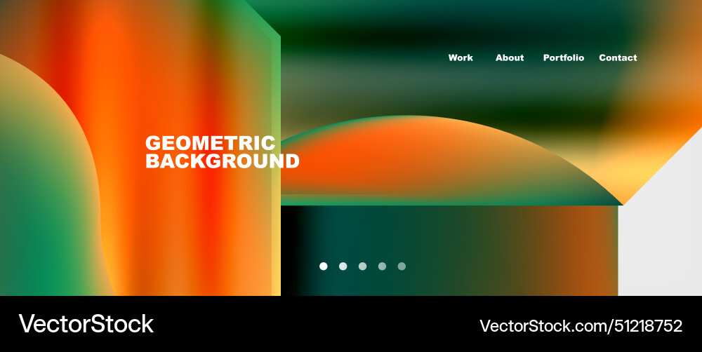 Minimal geometric web site page template design Vector Image