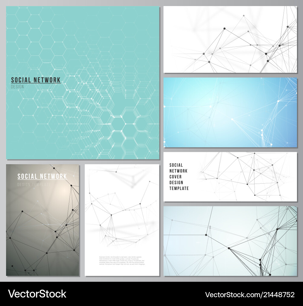 Minimalistic editable layouts of modern Royalty Free Vector