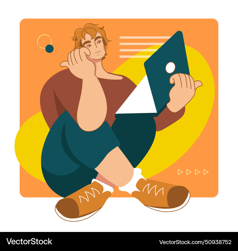 People fill out man putting vote checkmarks guy Vector Image