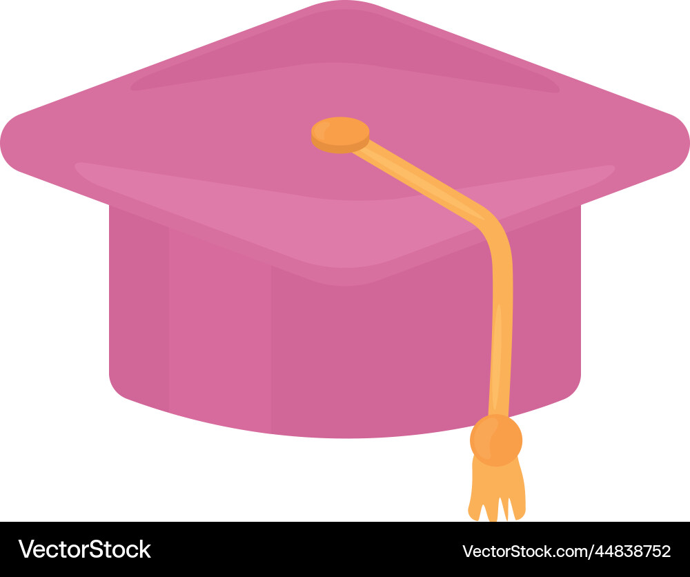 Pink graduation cap Royalty Free Vector Image - VectorStock