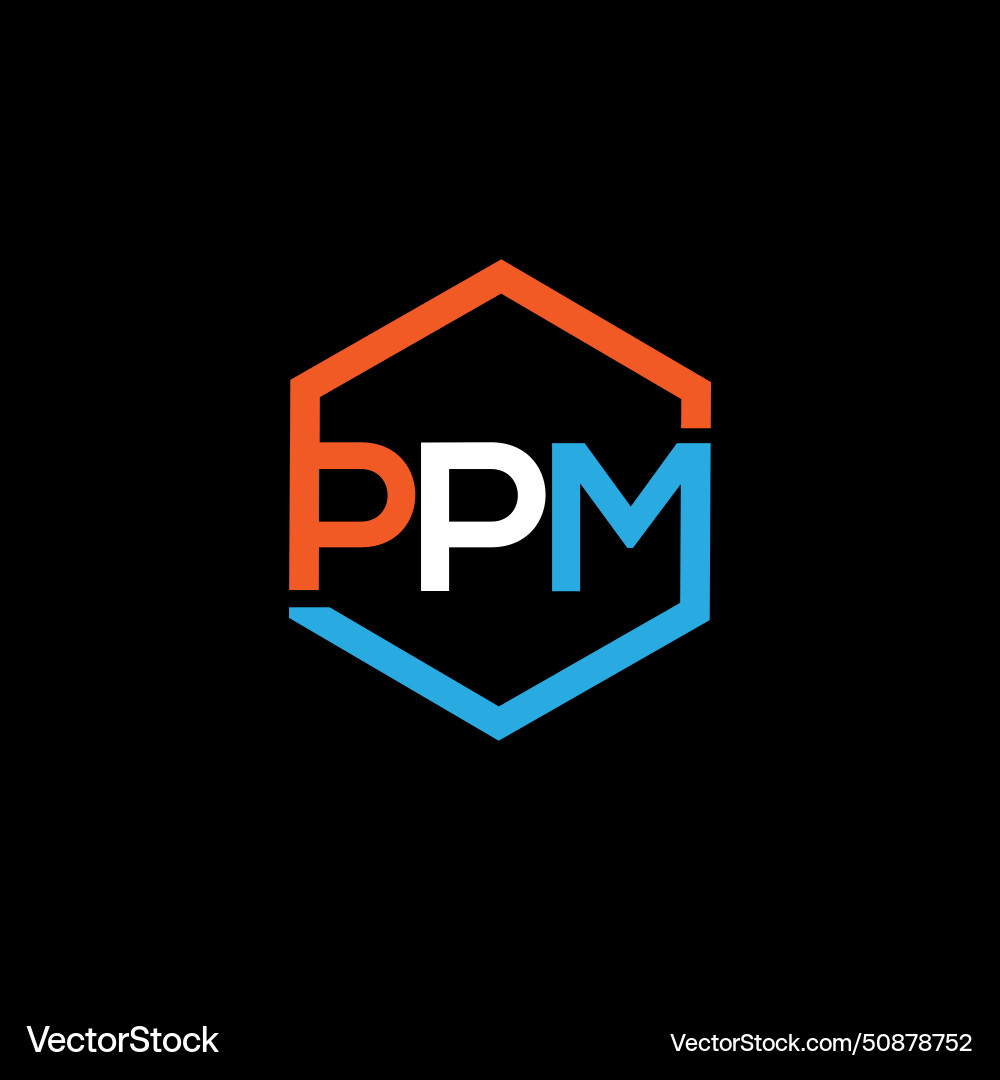 Ppm creative logo and icon design Royalty Free Vector Image