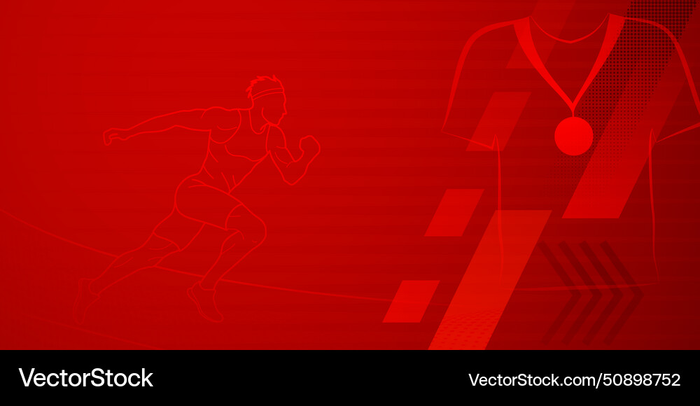 Runner themed background Royalty Free Vector Image