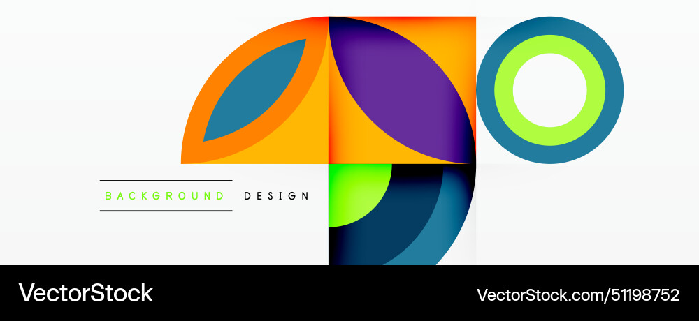 Vibrant logo design featuring colorful circles Vector Image
