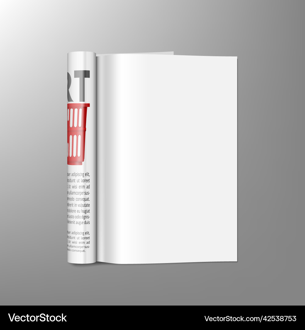 3d clear magazine page concept top view Royalty Free Vector
