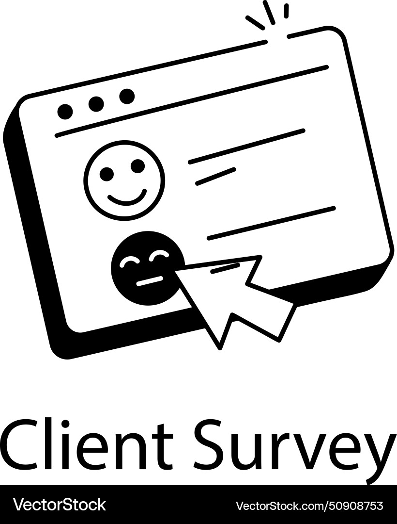 Client survey Royalty Free Vector Image - VectorStock