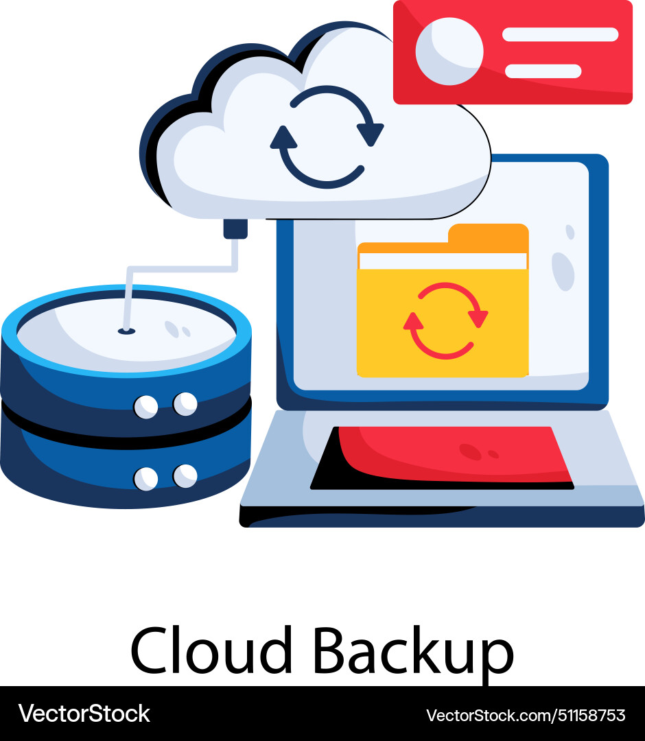 Cloud backup Royalty Free Vector Image - VectorStock Cloud backup Royalty Free Vector Image - VectorStock