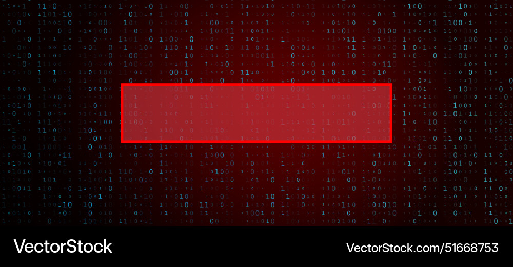 Digital binary code on dark red background data Vector Image