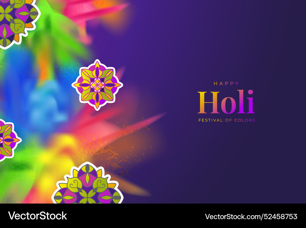 Gradient holi festival celebration background Vector Image