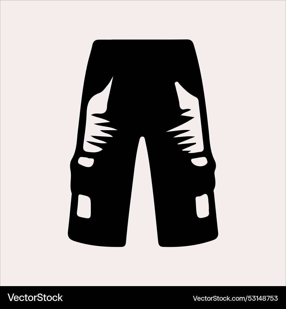 Modern and fashionable pants silhouette Royalty Free Vector