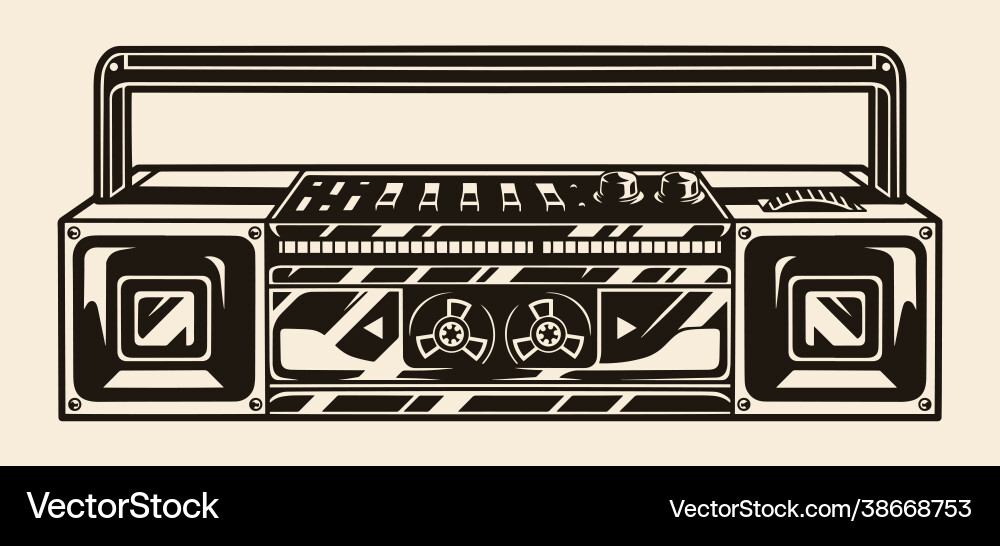 Original Boombox mit Tasten und Lautstärkeregelung