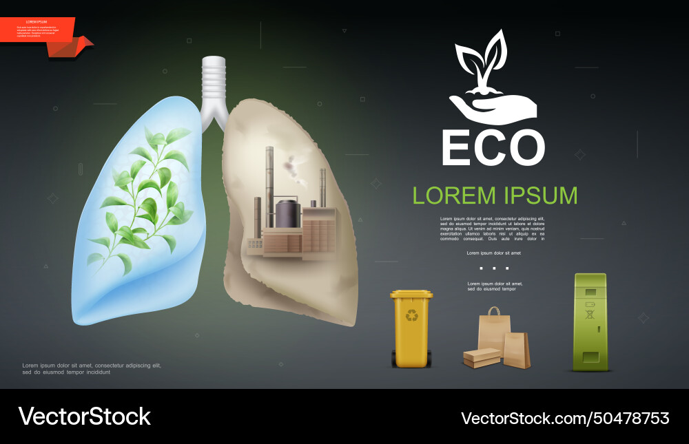 Realistic eco and nature template Royalty Free Vector Image