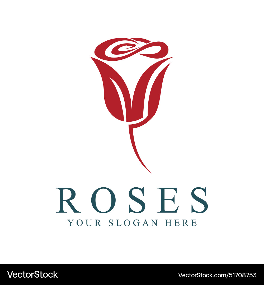 Rose logo Royalty Free Vector Image - VectorStock