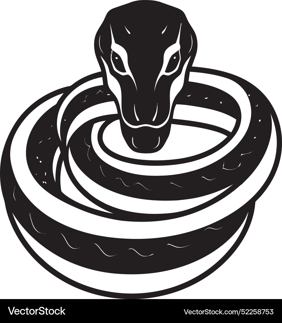 Shadowed viper essence black silhouettenocturnal Vector Image