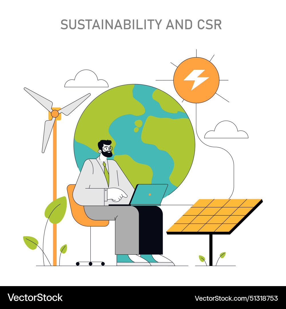 Sustainability and csr Royalty Free Vector Image