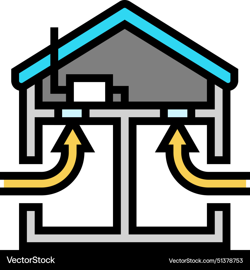 Ventilation system color icon Royalty Free Vector Image