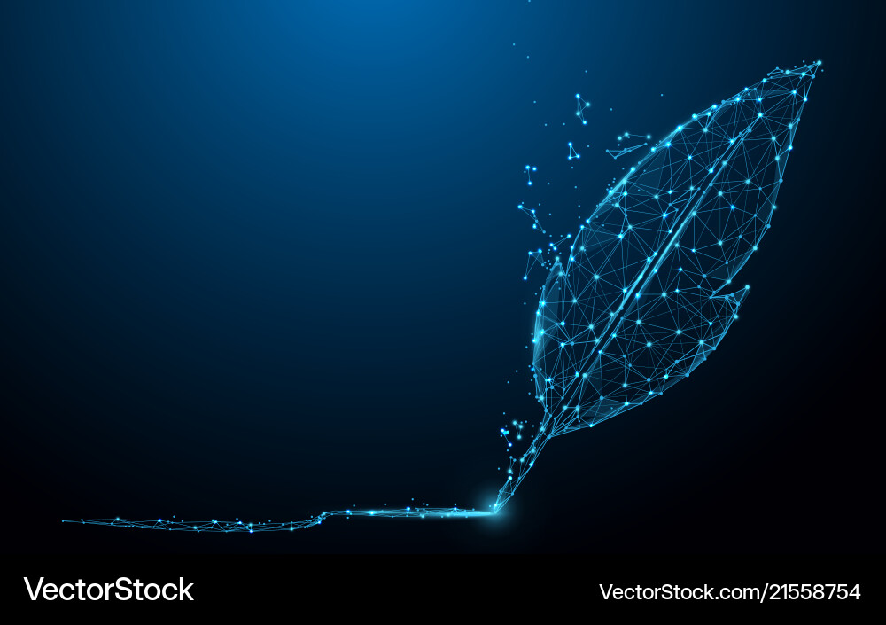 Abstract Quill Signature Icon Royalty Free Vector Image