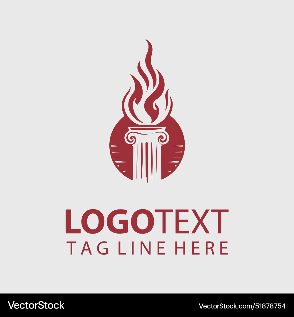 Flame piller logo Royalty Free Vector Image - VectorStock