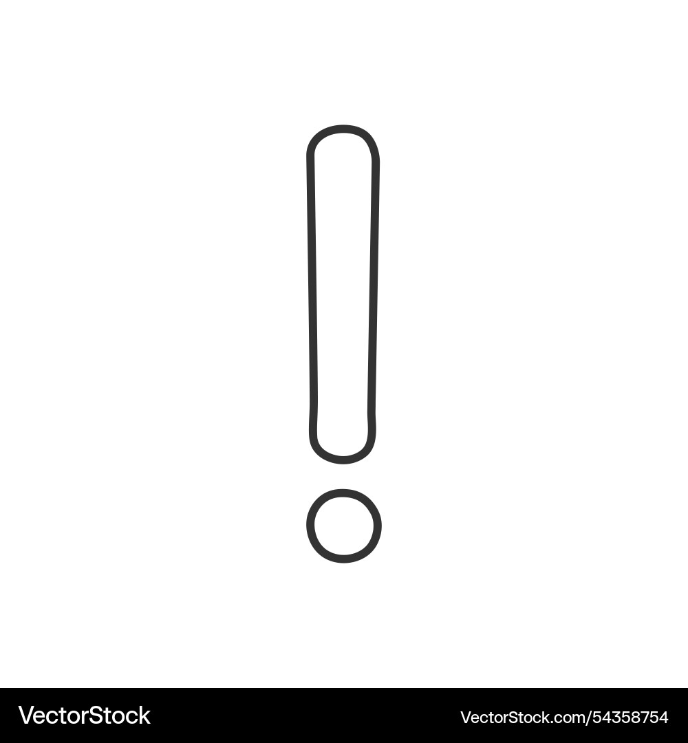 Hand drawn doodle outline exclamation mark – Royalty-Free Vector ...