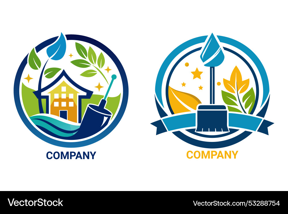 Professional cleaning company logo design Vector Image