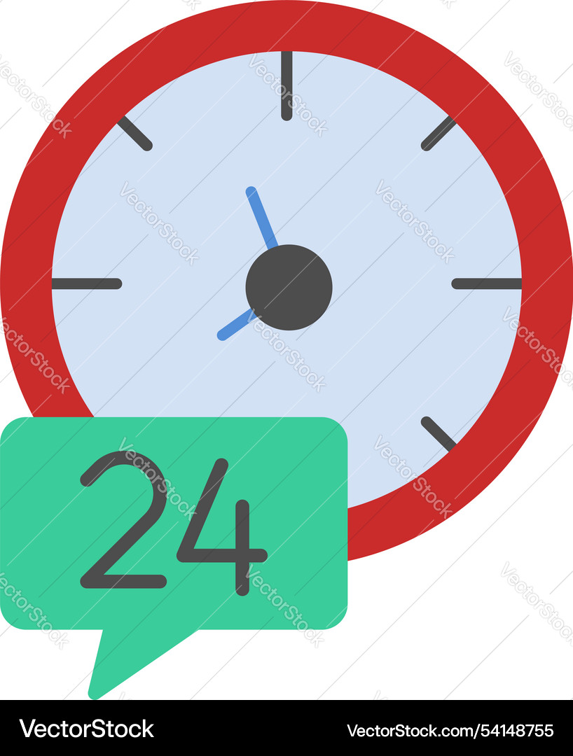 24 hours flat icon design Royalty Free Vector Image
