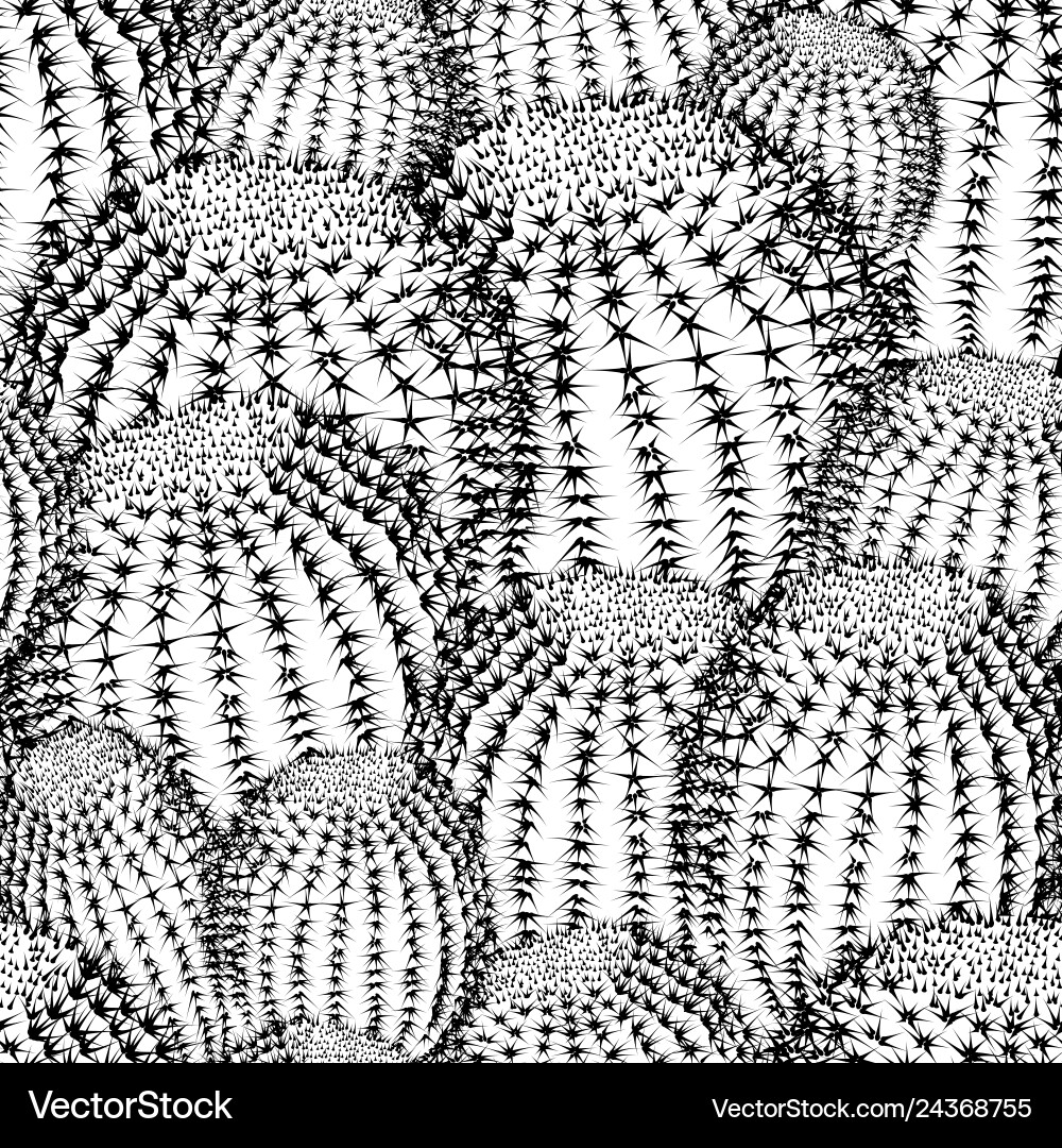 Cactus Spiky Texture Seamless Pattern Royalty Free Vector